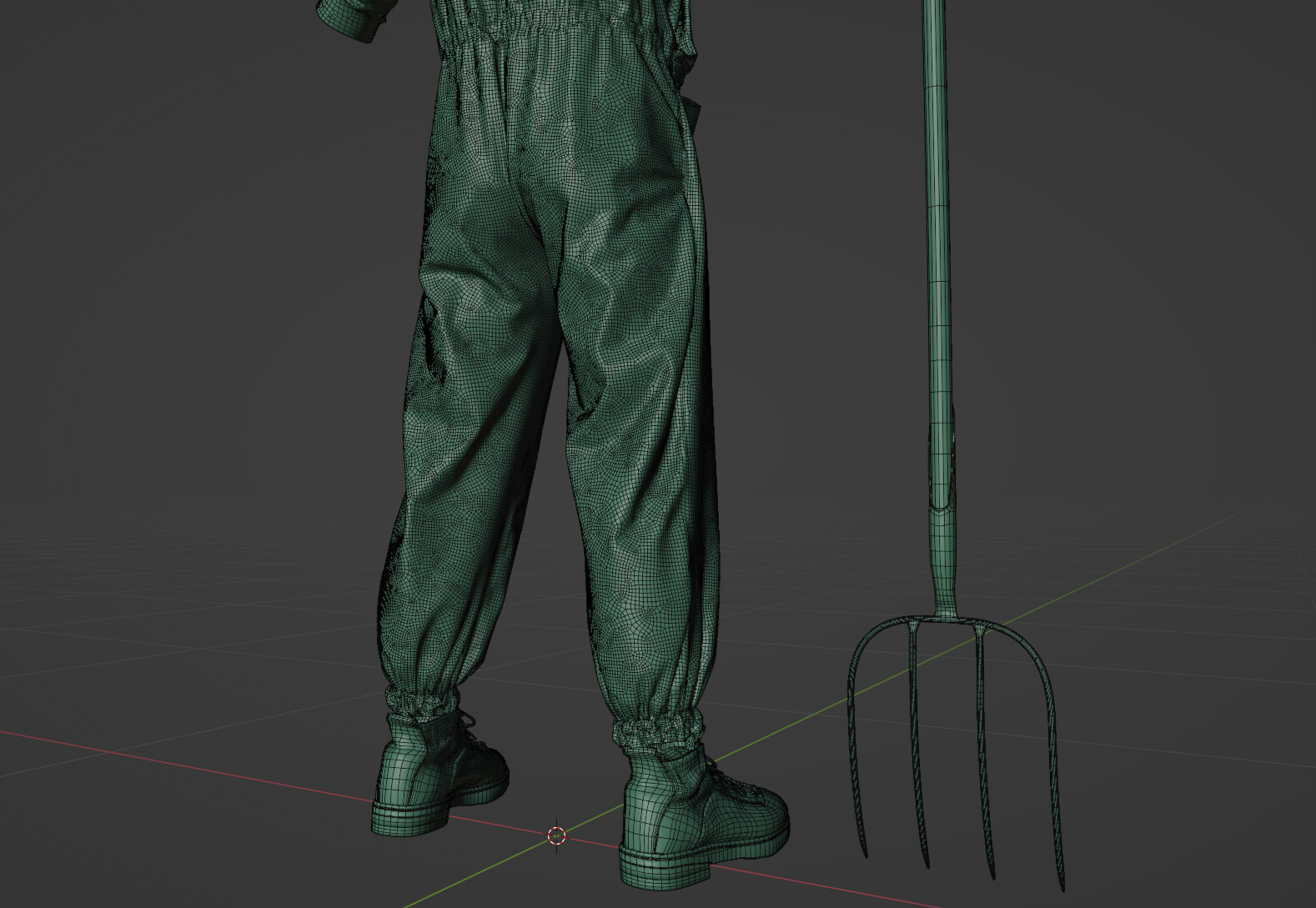 ArtStation - PBR 3D model - Farmer with fork - animation ready - 6x 4K UDIMs | Resources