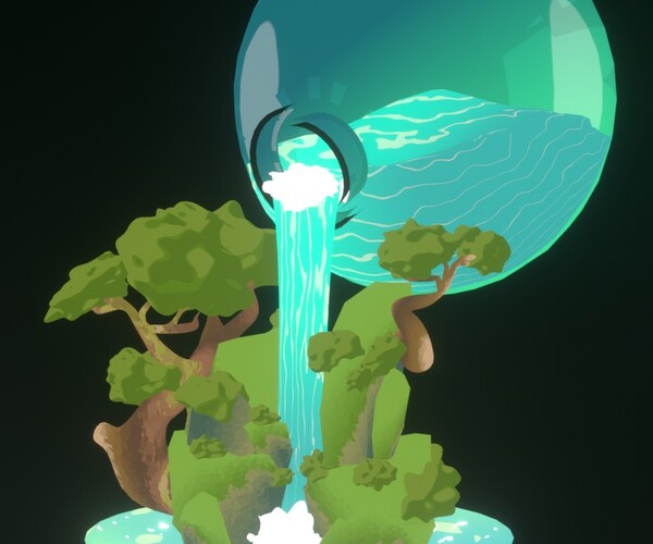 ArtStation - Stylized Water fall potion | Resources