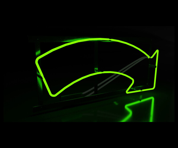 ArtStation - Neon Green Arrow Sign | Resources
