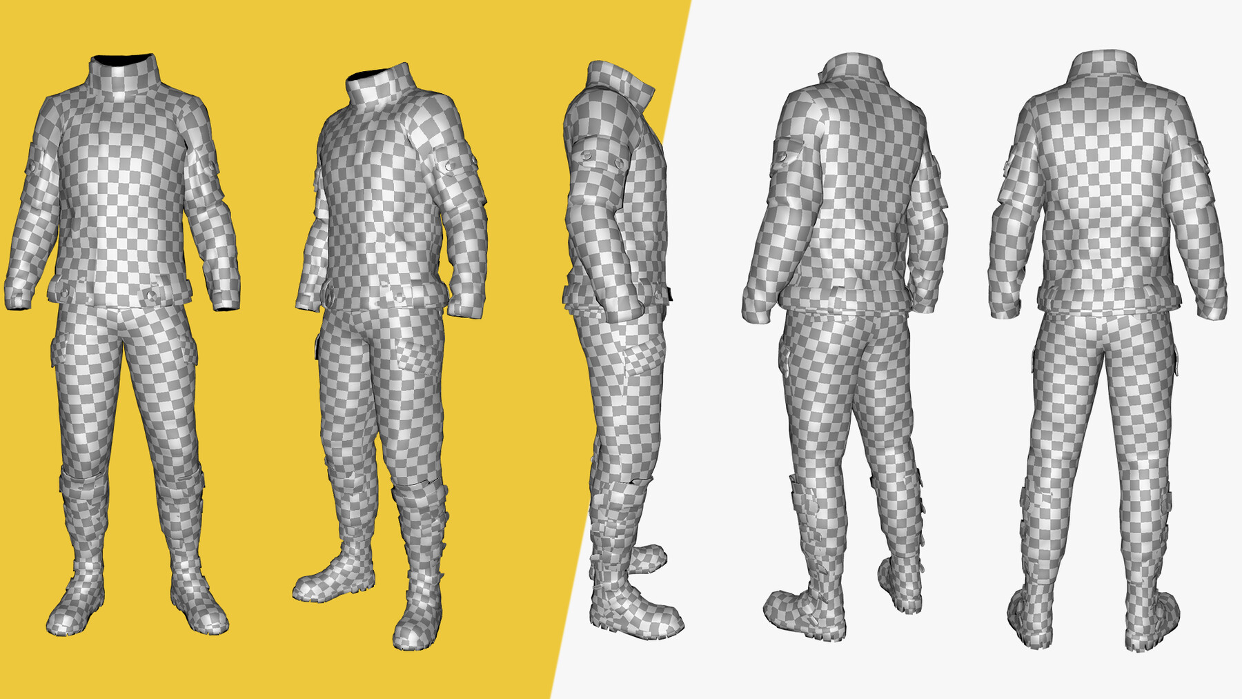 ArtStation - Rigged Outfit Low-poly 3D model | Game Assets