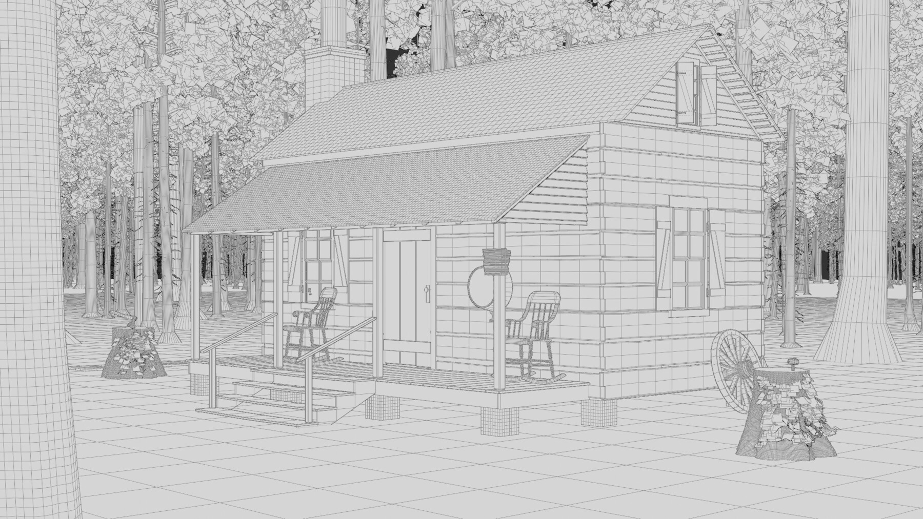 ArtStation - Old Cabin Interior 3d Scene | Resources