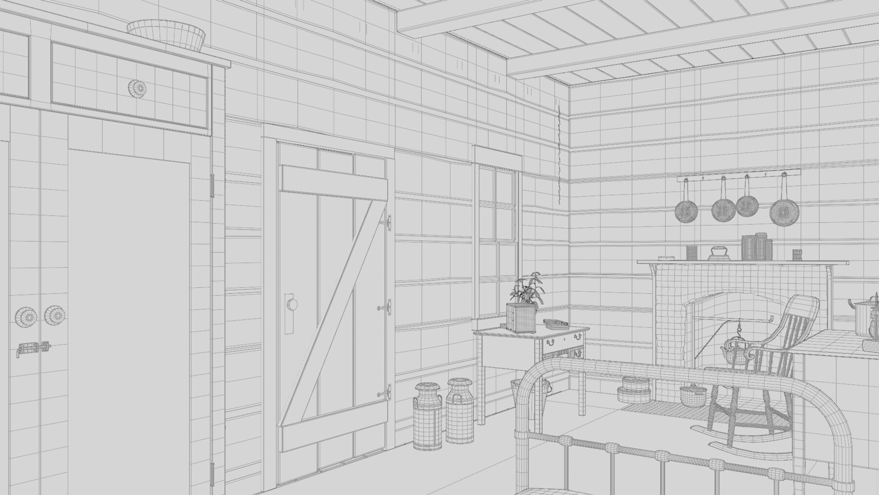 ArtStation - Old Cabin Interior 3d Scene | Resources