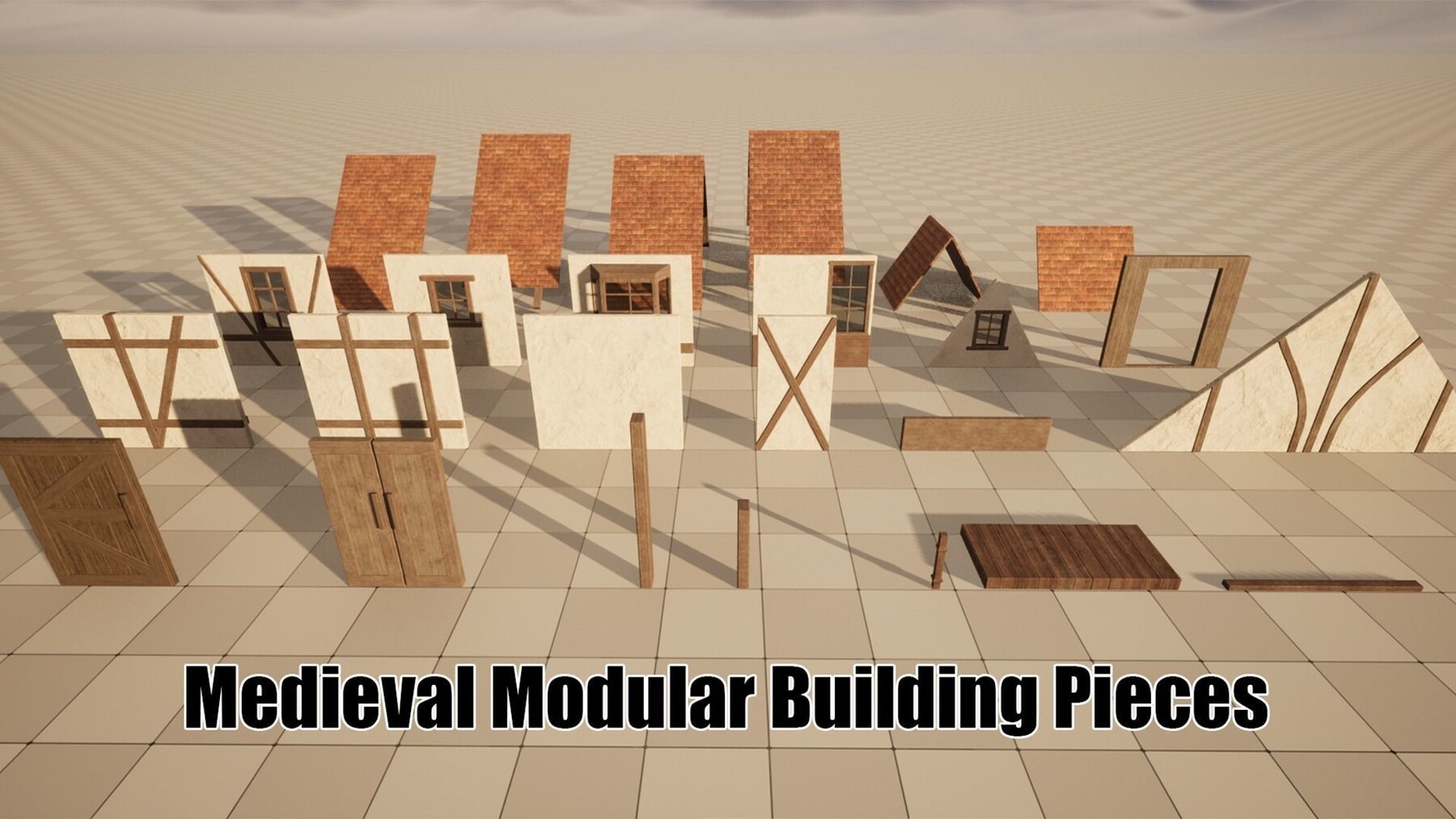 ArtStation - Modular Medieval Building Assets - 4k and Low Res Textures | Game Assets