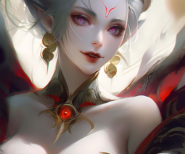 ArtStation - (27) Aisha - The Messenger of Chaos (Image + Prompt) | Artworks