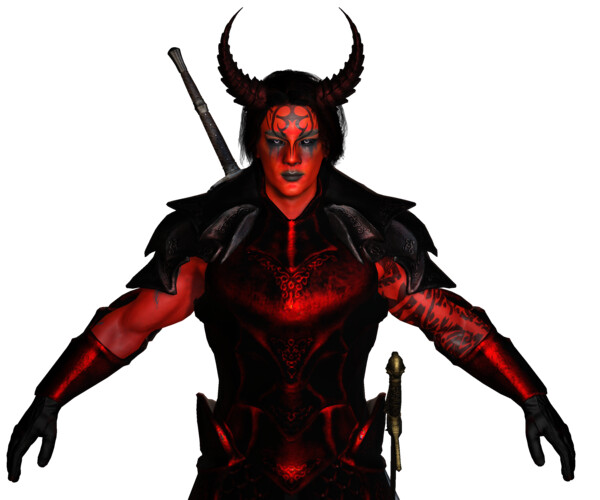 ArtStation - AAA 3D FANTASY MALE CHARACTER - THE DEVIL WARRIOR 01 ...