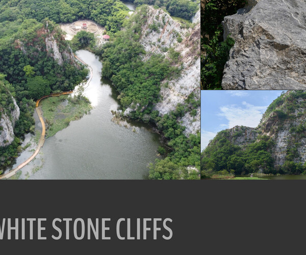 ArtStation - 61 photos of Lake White Stone Cliffs | Resources