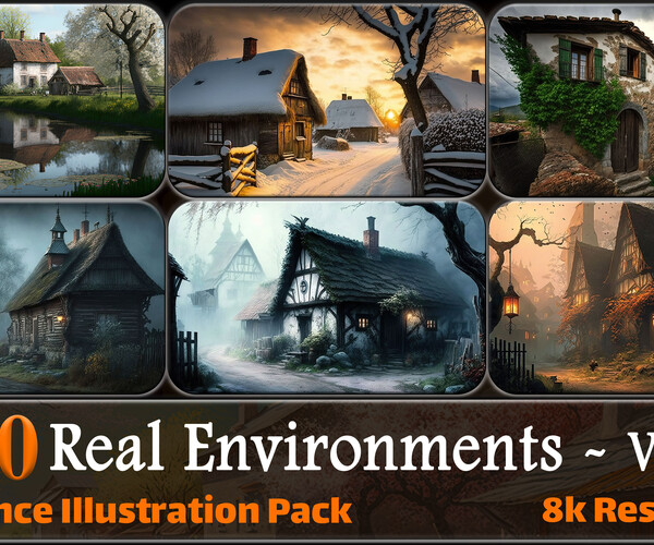 ArtStation - 100 Realistic Environments - Village Reference Pack | 8K ...