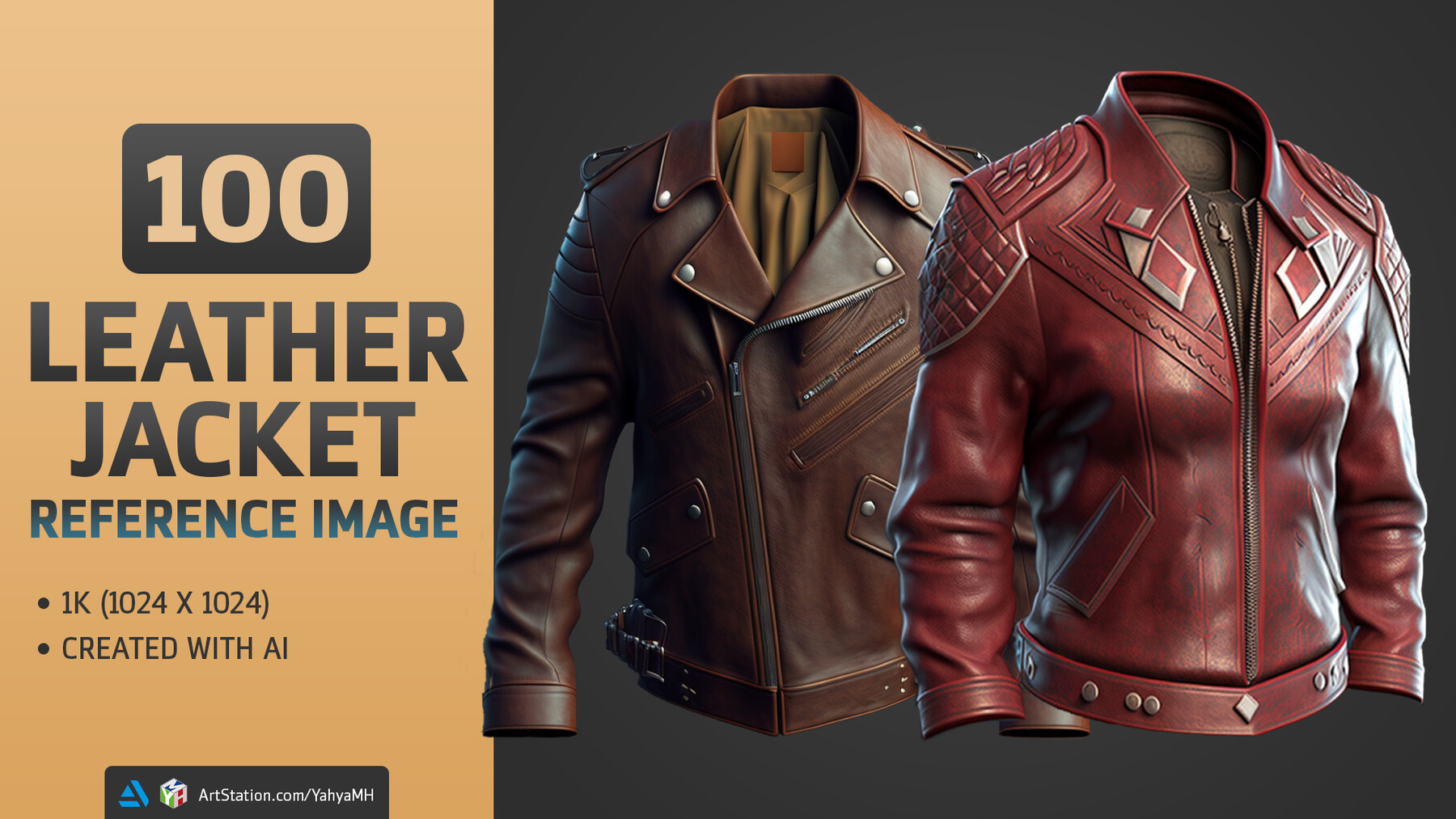 ArtStation - 100 Leather Jacket Reference Pack | Artworks