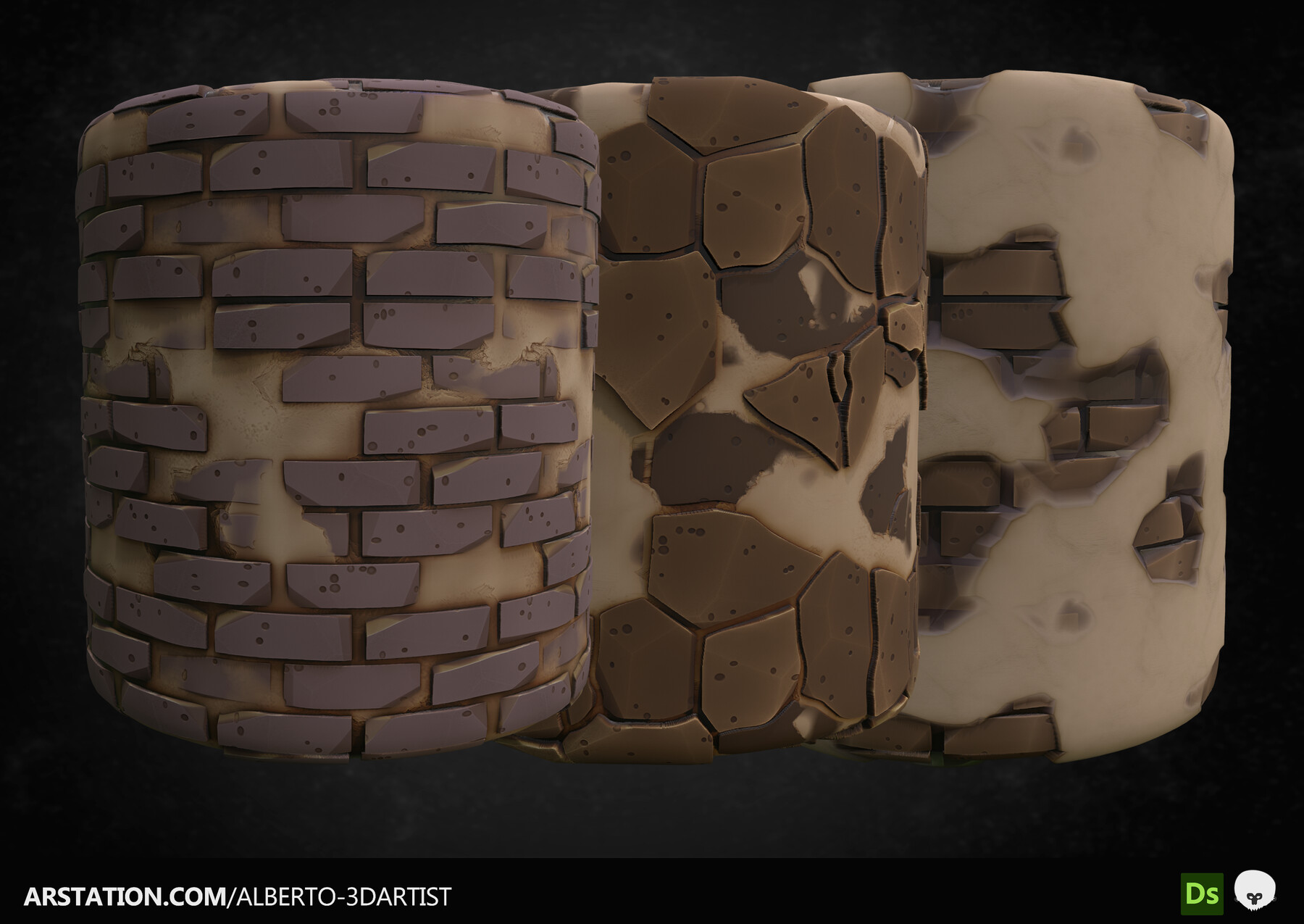 ArtStation - Stylized Wall brick - Texture | Game Assets