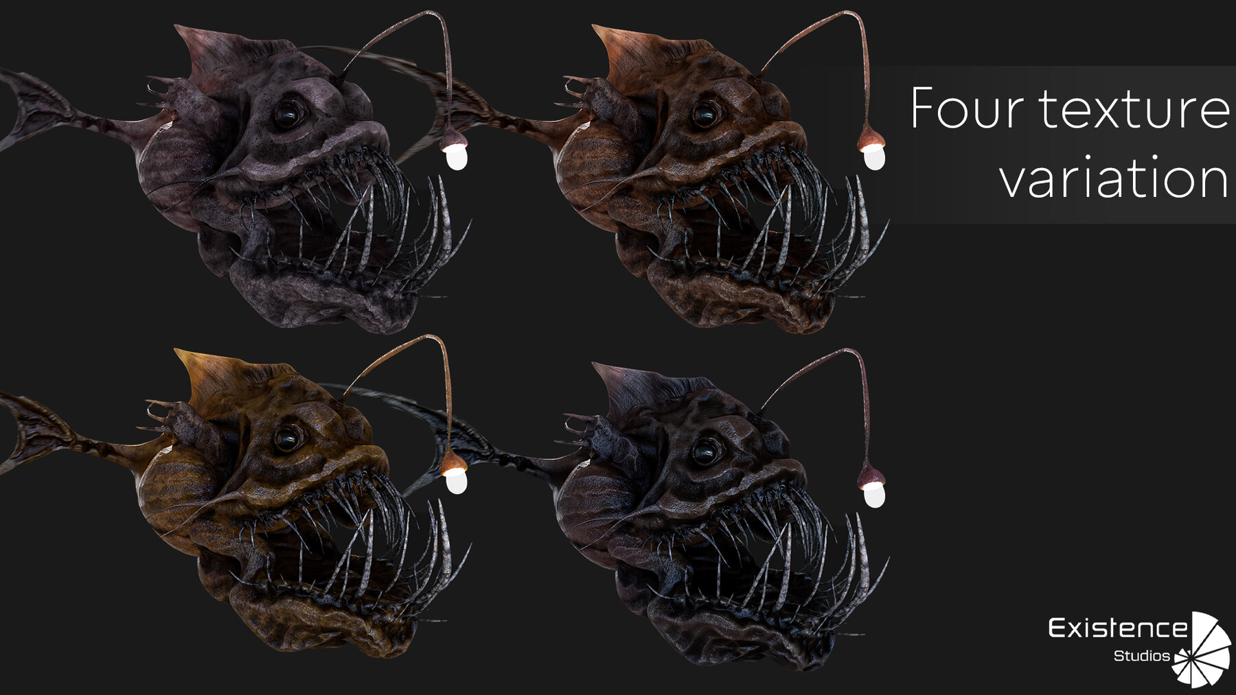 ArtStation - Fish low poly model / Anglerfish lowpoly / ocean horror ...