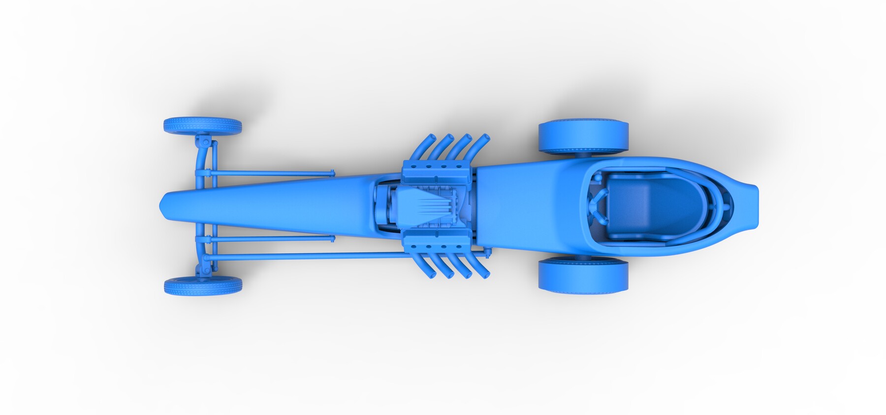 ArtStation - 3D printable Diecast Front engine old school dragster with ...