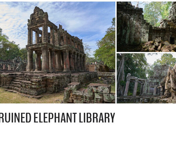 ArtStation - 333 photos of Khmer Ruined Elephant Library Temple | Resources
