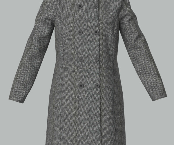 ArtStation - 3D MELANGE COAT / WOMEN | Resources