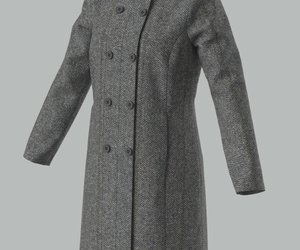 ArtStation - 3D MELANGE COAT / WOMEN | Resources
