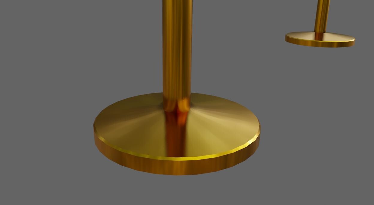 ArtStation - Queue Separator Pedestal - Organizador de Fila Low-poly 3D model | Game Assets