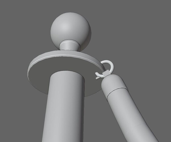 ArtStation - Queue Separator Pedestal - Organizador de Fila Low-poly 3D ...