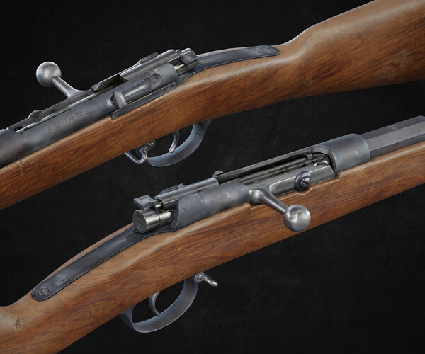 ArtStation - Rifle German Mauser Gewehr 71 | Game Assets