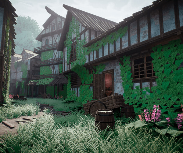 ArtStation - Modular Medieval Town - Medieval Village - Medieval City ...