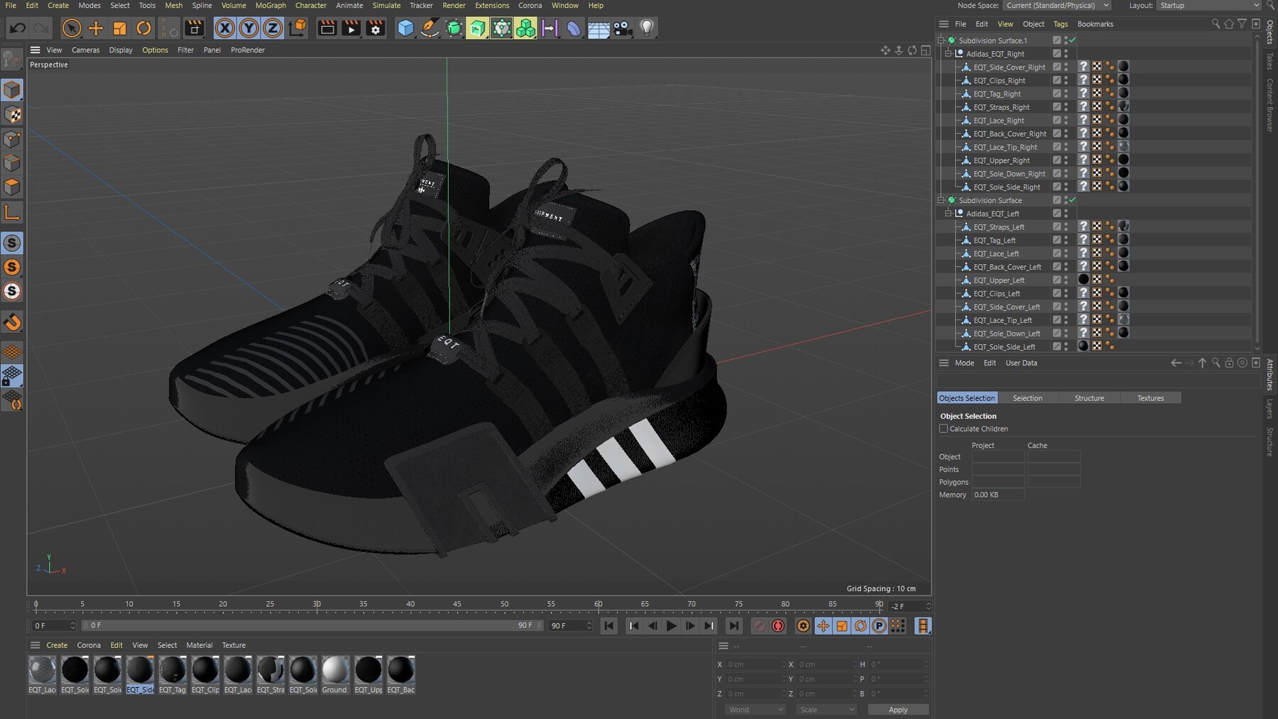 ArtStation - Adidas EQT Bask ADV Blue with PBR textures (4K) | Resources