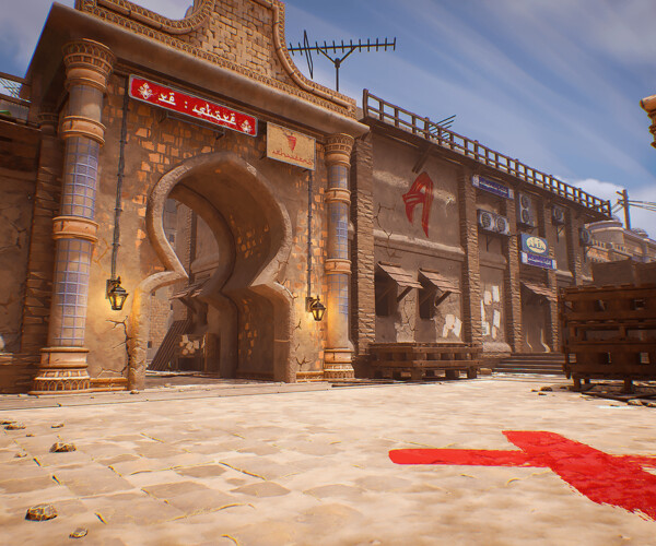 ArtStation - Modular Desert Town - Desert City - Desert Village | Game ...
