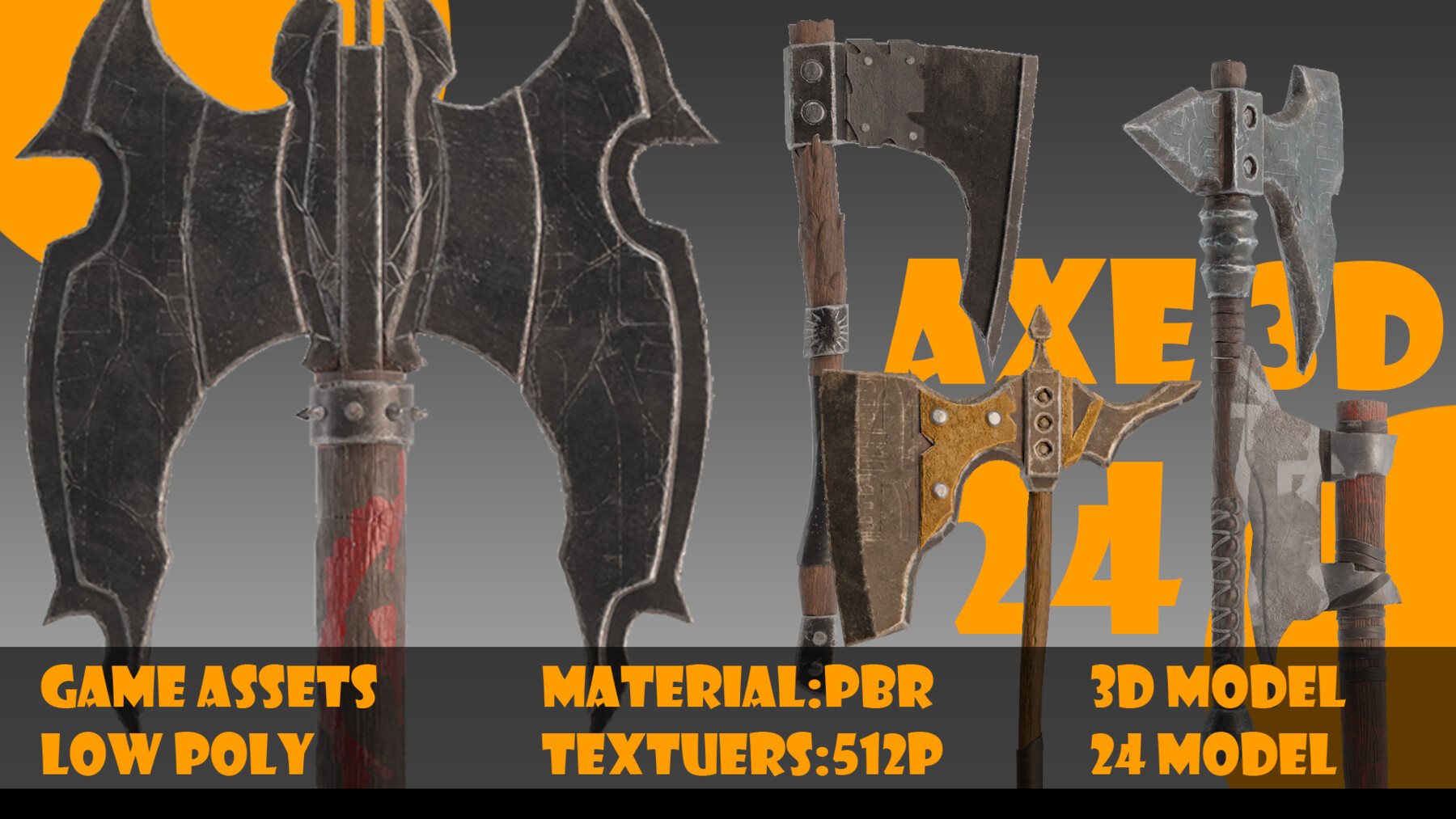 ArtStation - Axe collection-game assets-vol 02 | Game Assets