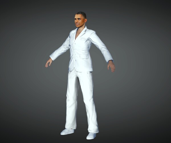 ArtStation - Barack Obama/44th President of the United States with ...