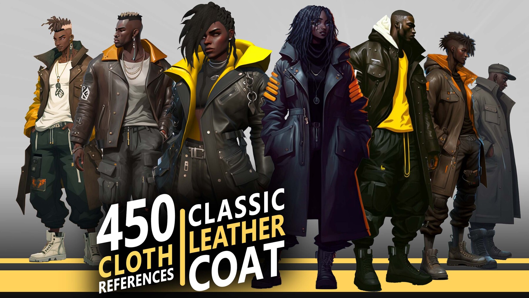 ArtStation - 400 Classic Leather Coat - Character references | Artworks