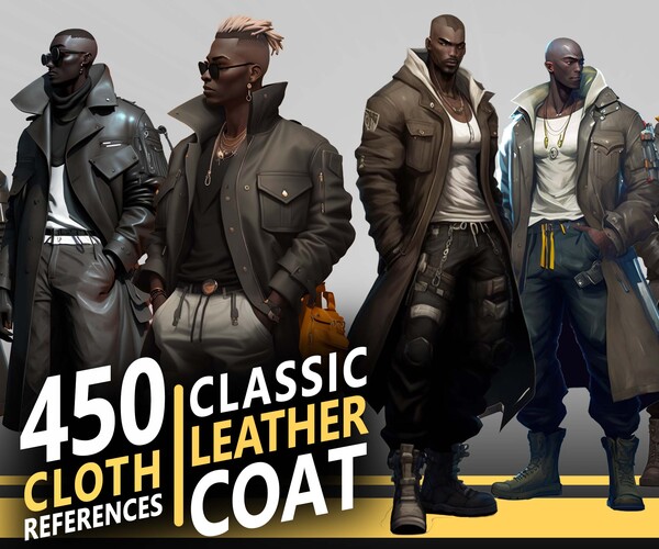 ArtStation - 400 Classic Leather Coat - Character references | Artworks