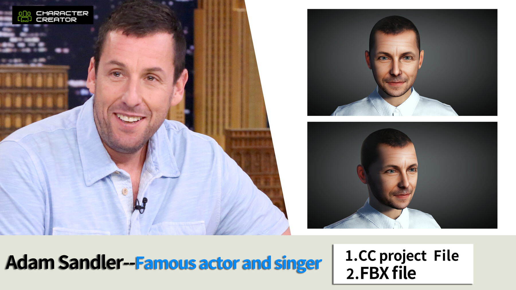 ArtStation - Adam Sandler/Famous actor, singer with blendshape and full ...