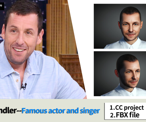 ArtStation - Adam Sandler/Famous actor, singer with blendshape and full ...