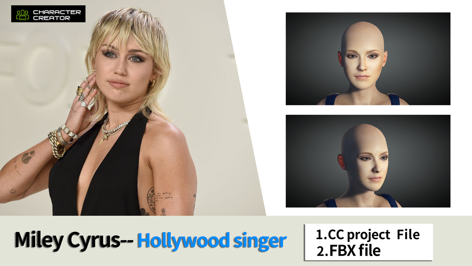 ArtStation - Miley Cyrus/Hollywood singer with blendshape and full cc3 ...