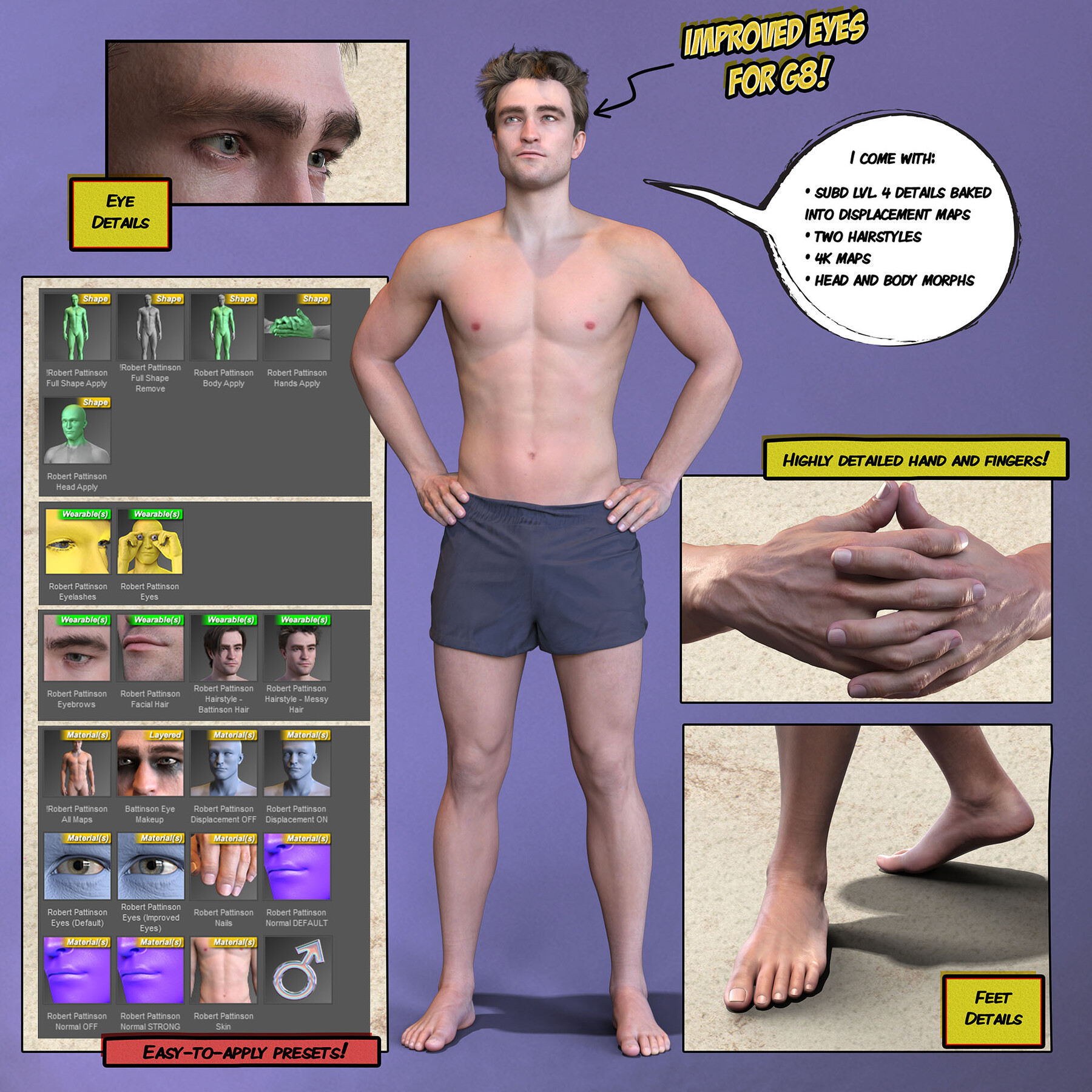 ArtStation - Rob for Genesis 8.1 (Daz Studio) | Game Assets