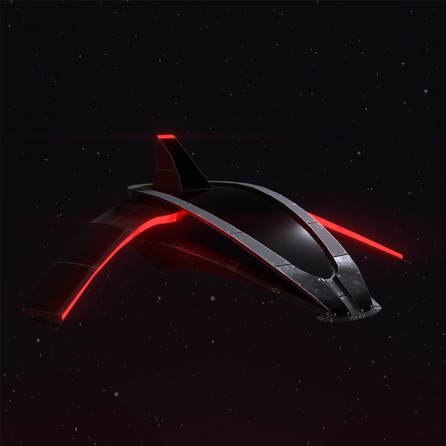 ArtStation - Futuristic low-poly spaceship 4 PBR materials 4k | Game Assets