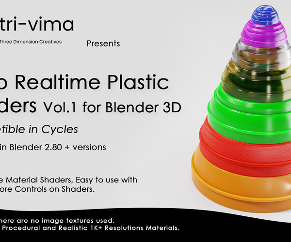 ArtStation - 7 Pro Realtime Plastic Shaders in Blender 3d Vol.01 ...