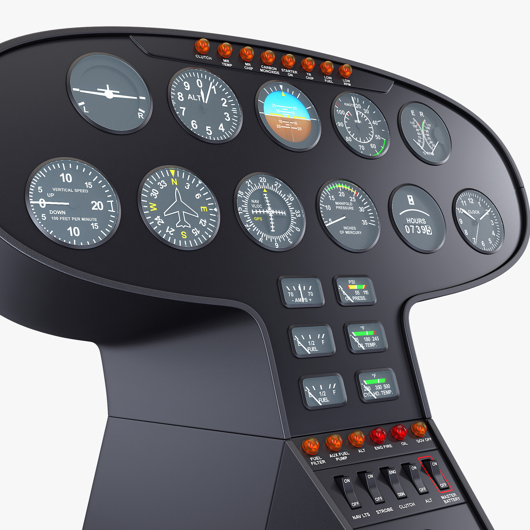 ArtStation - Aircraft Instrument Panel v 1 | Resources