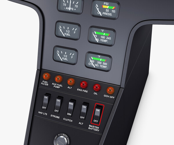 ArtStation - Aircraft Instrument Panel v 1 | Resources