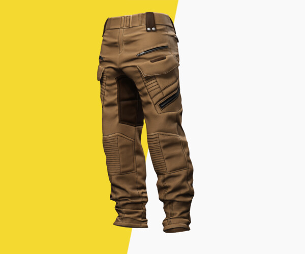 ArtStation - Realistic Pants 1 for Men Rigged Low-poly 3D model | Game ...