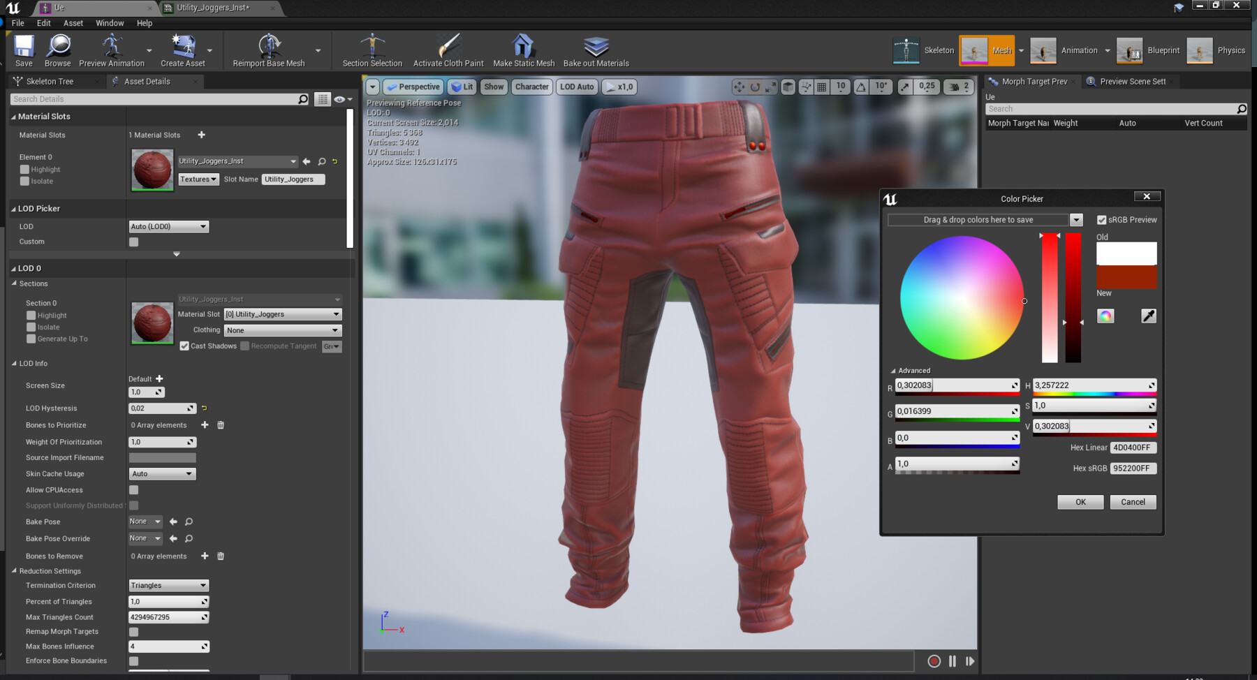 ArtStation - Realistic Pants 1 for Men Rigged Low-poly 3D model | Game ...