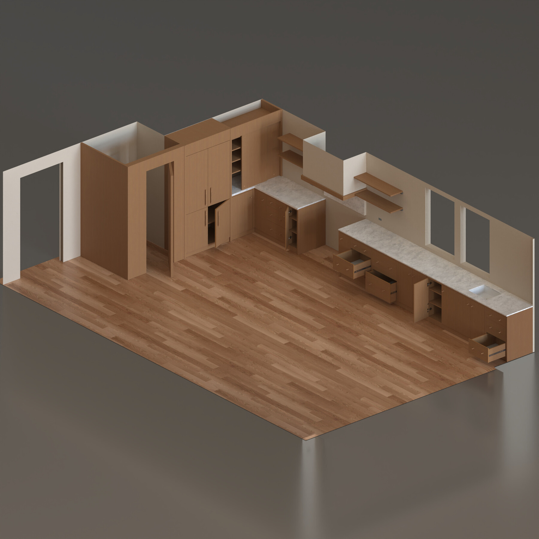 ArtStation - Modern Kitchen Room / Unreal Engine 5, 3ds Max, Blender ...