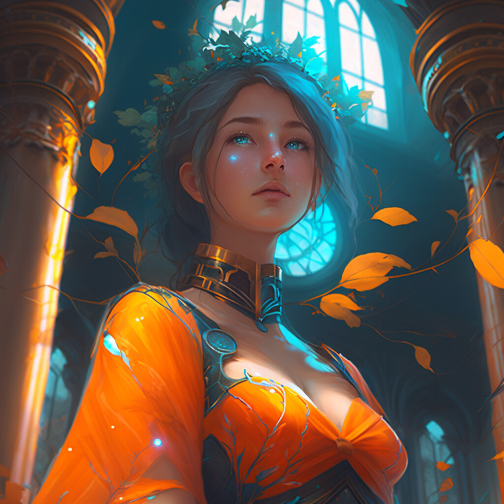 ArtStation - Complementary Contrasts: A Serene Beauty Amidst Classical Splendor 5 | Artworks