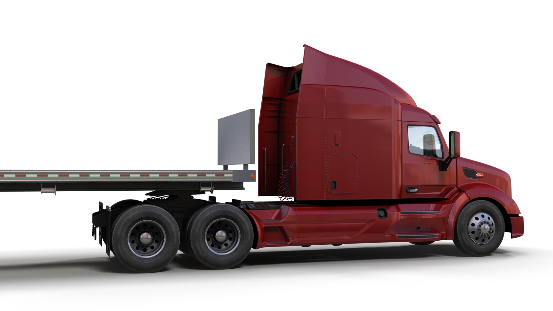ArtStation - Peterbilt 579 dropdeck trailer | Game Assets