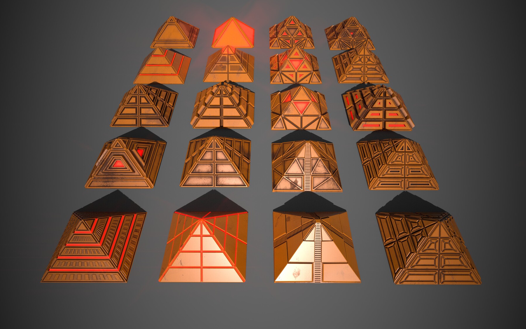 ArtStation - Sci-Fi Pyramid Plastic | Game Assets