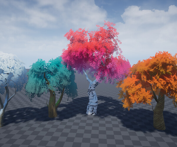 ArtStation - Modular Stylized Tree Kit | Game Assets