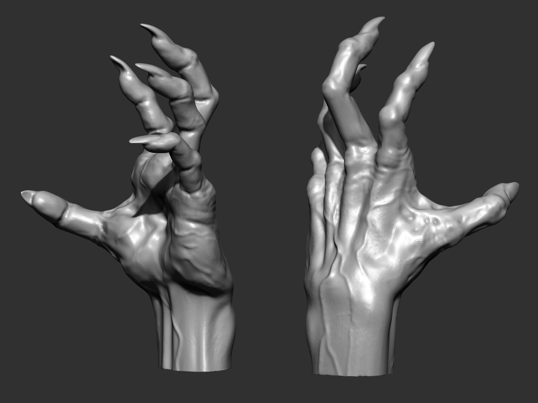 ArtStation - 8 IMM Creature & Monster hands set (OBJ & ZTOOL FILES ...