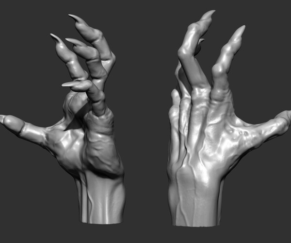 ArtStation - 8 IMM Creature & Monster hands set (OBJ & ZTOOL FILES ...