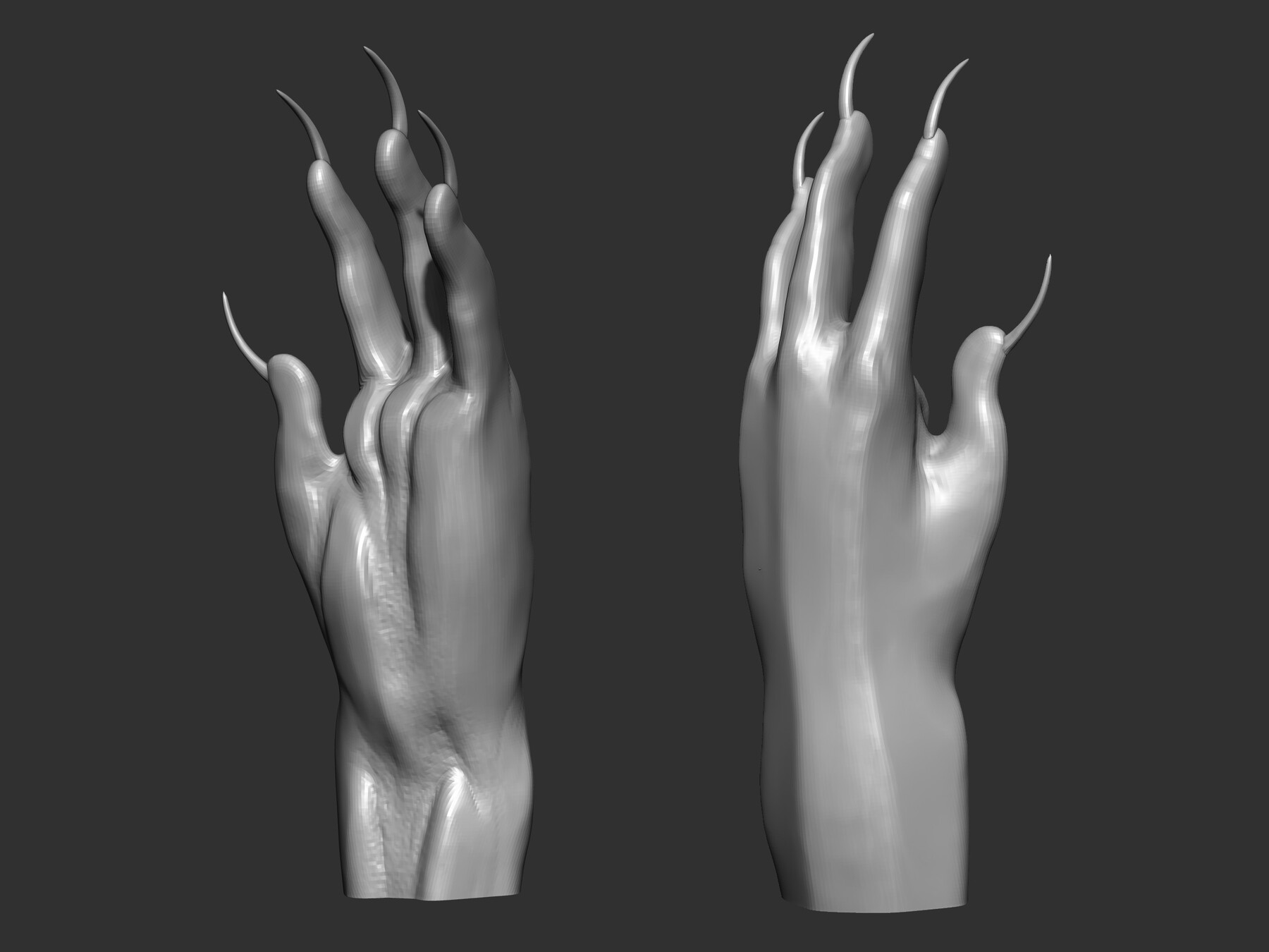 ArtStation - 8 IMM Creature & Monster hands set (OBJ & ZTOOL FILES ...