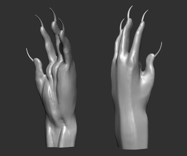 ArtStation - 8 IMM Creature & Monster hands set (OBJ & ZTOOL FILES ...