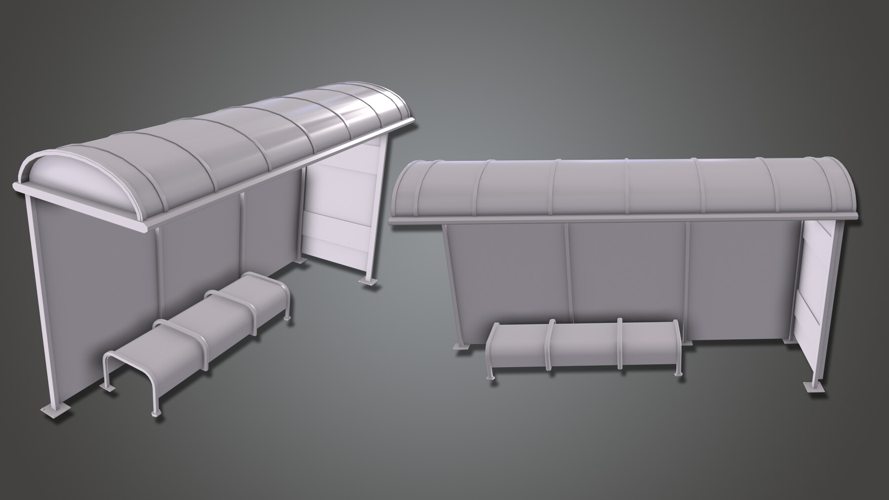 ArtStation - Bus Station Collection VOL.1 - Base Mesh | Resources