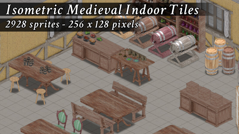Stijn Van Cauter - Isometric Medieval Indoor Tiles