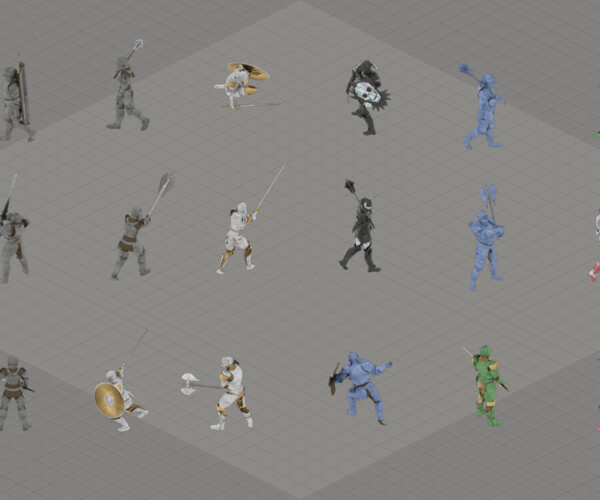 ArtStation - Isometric fantasy knights | Game Assets